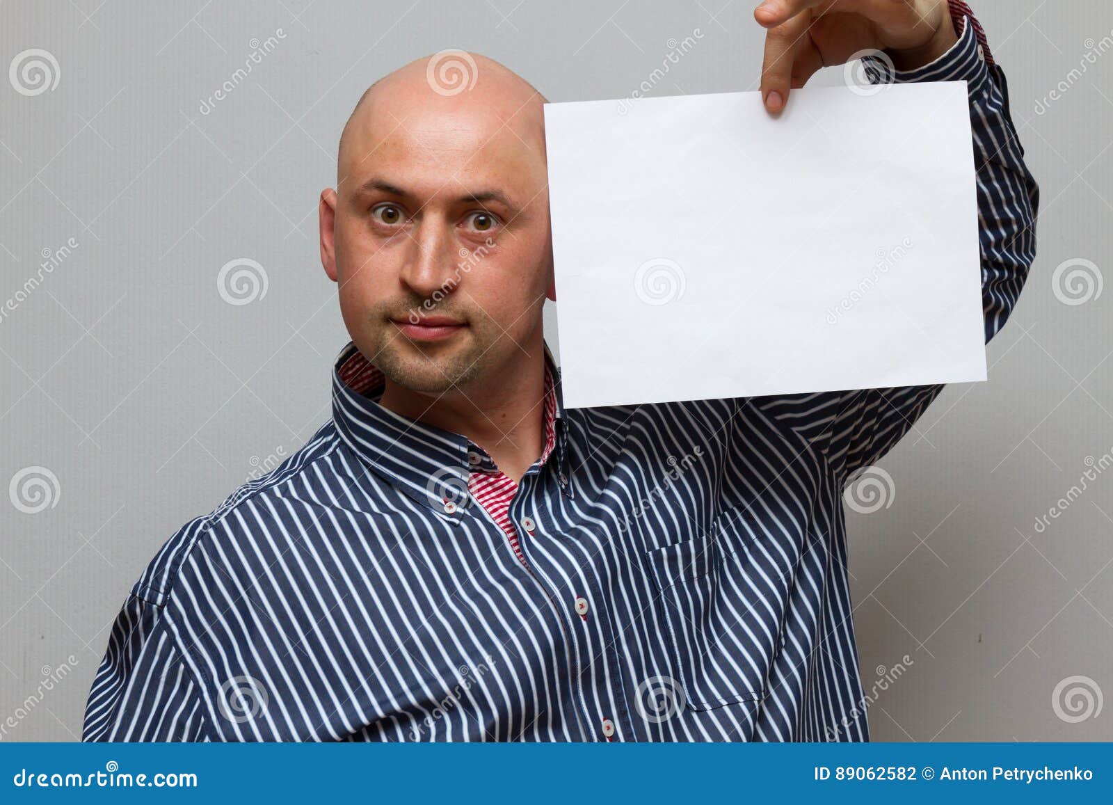 Young Man Holding Blank Form Close-up Stock Photo - Image of design ...