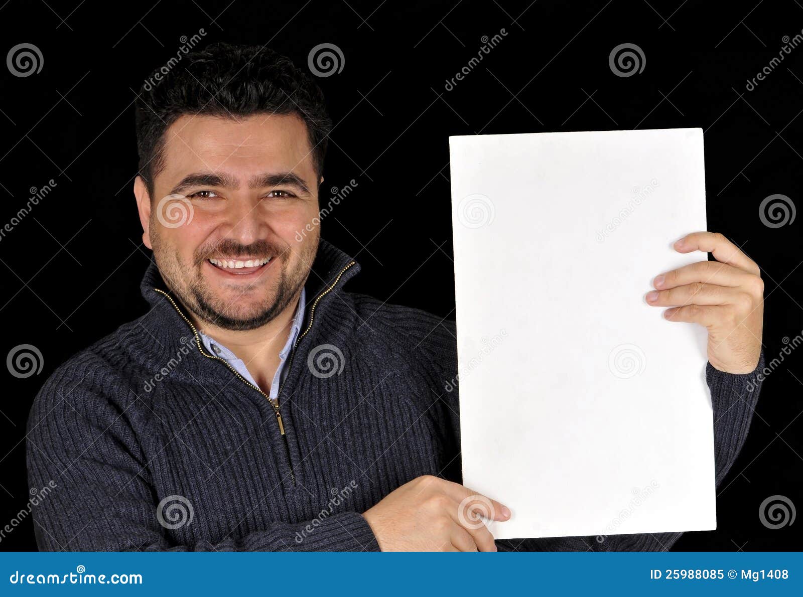 Young Man Holding Blank Sign. Stock Image - Image of board, marketing ...