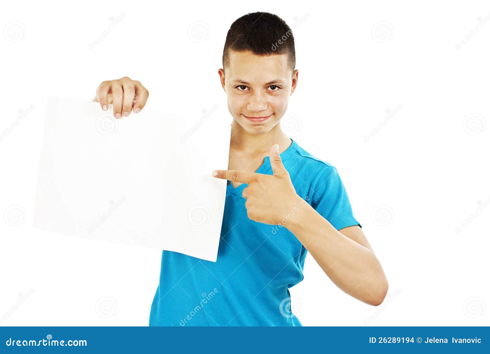 Young Man Holding Blank Sign Stock Photo - Image of happiness, showing ...