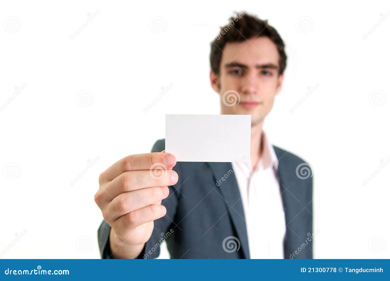 Young man holding card stock photo. Image of entrepreneur - 21300778