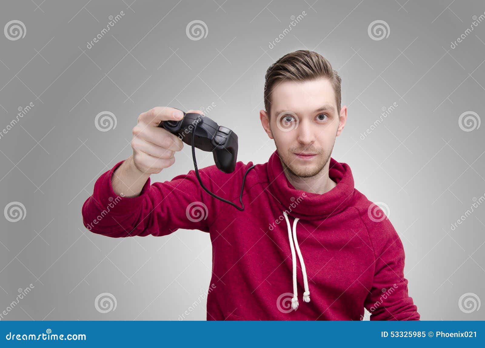 Young Man Holding Game Controller Stock Image Image 53325985
