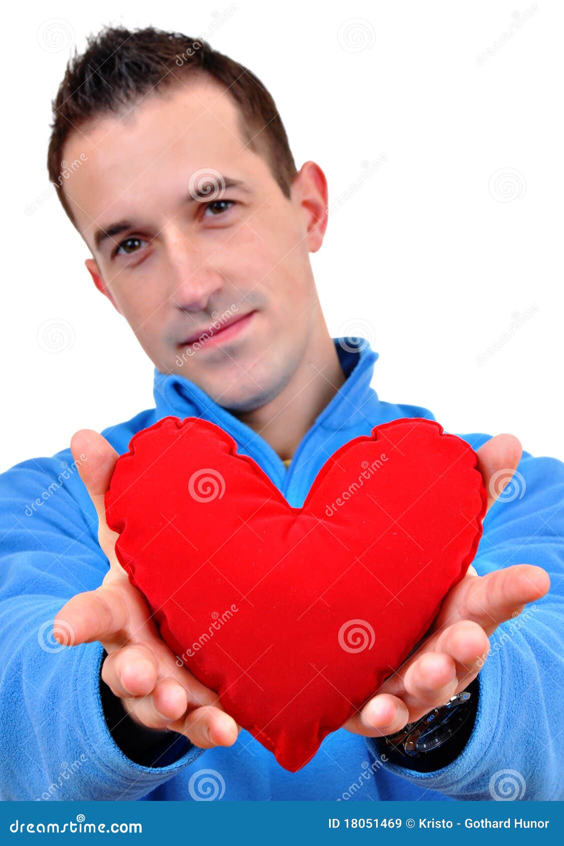 Young man holding heart stock image. Image of flirting - 18051469