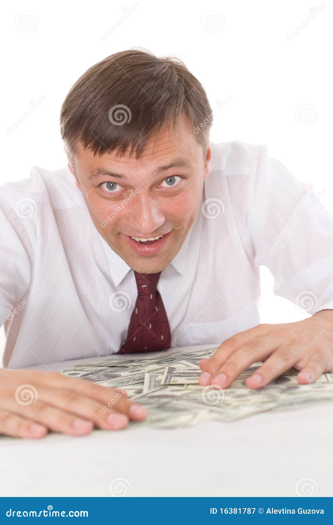 Young man holding money stock image. Image of isolated - 16381787
