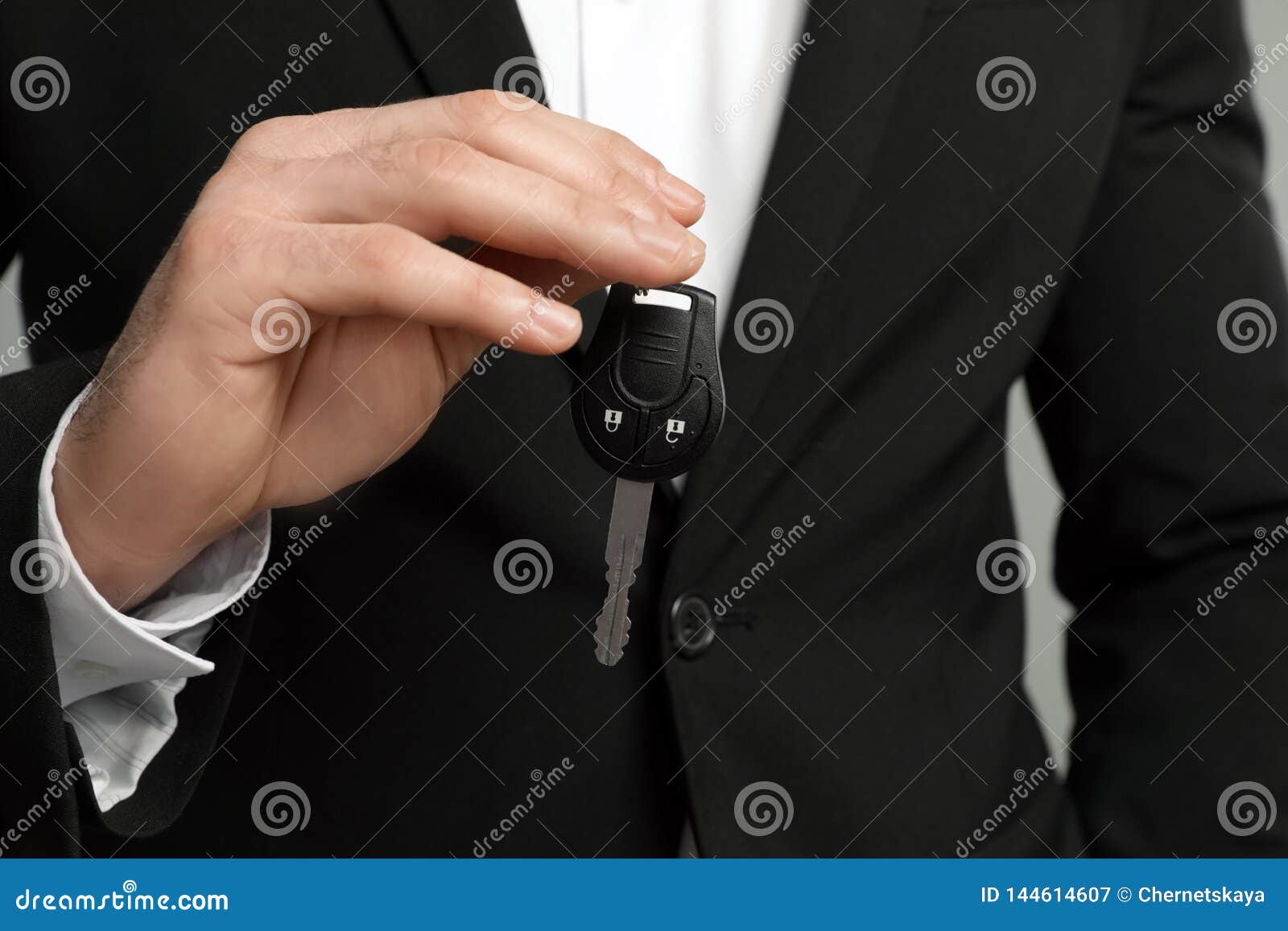 Young Man Holding New Car Key Stock Image - Image of automobile ...