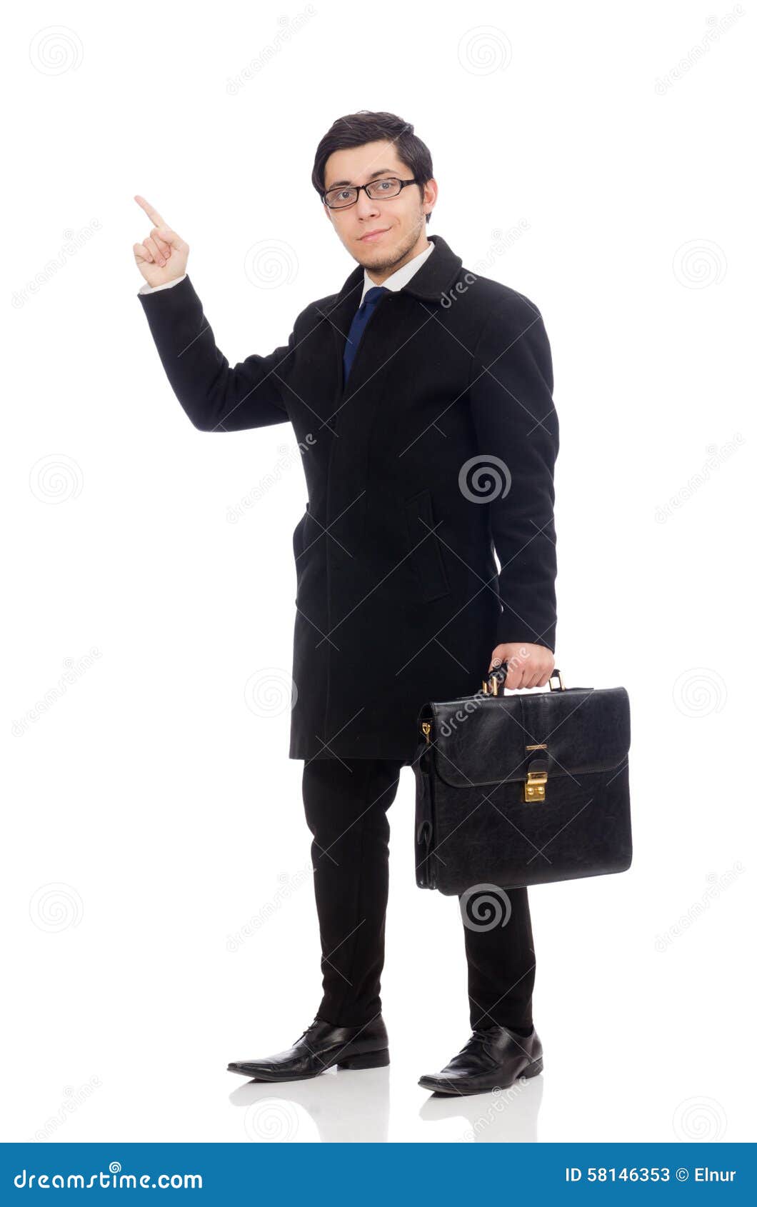 Young man holding suitcase stock image. Image of briefcase - 58146353