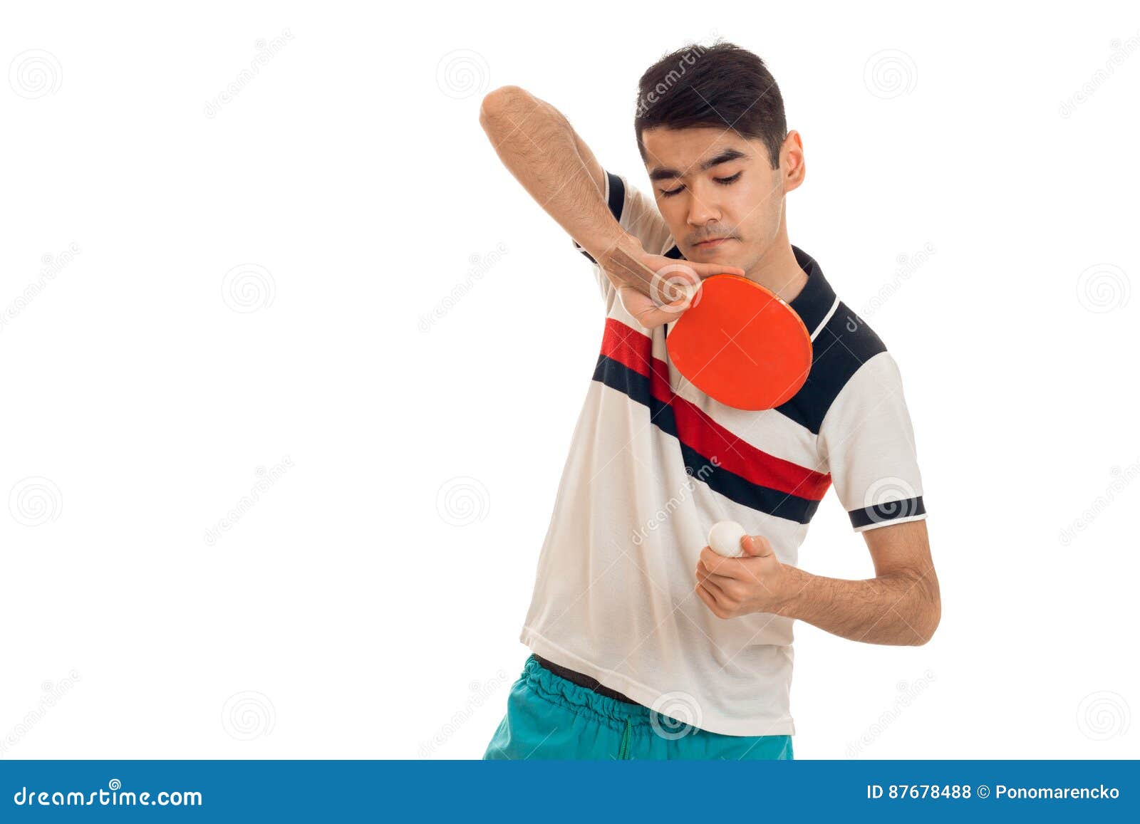 A Young Man Holding a Tennis Racket Stock Photo - Image of portrait ...