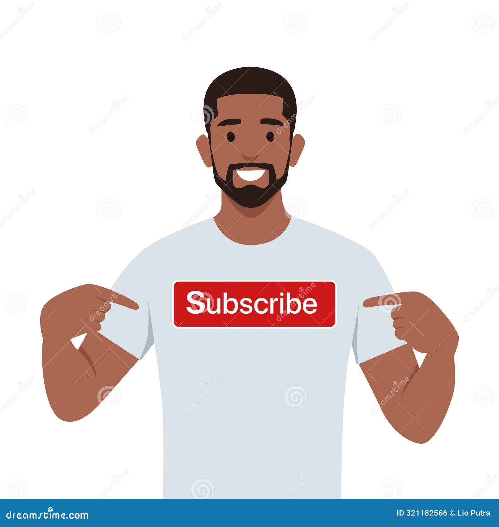 Young Man Holds a Subscribe Button with a Call To Click Stock ...