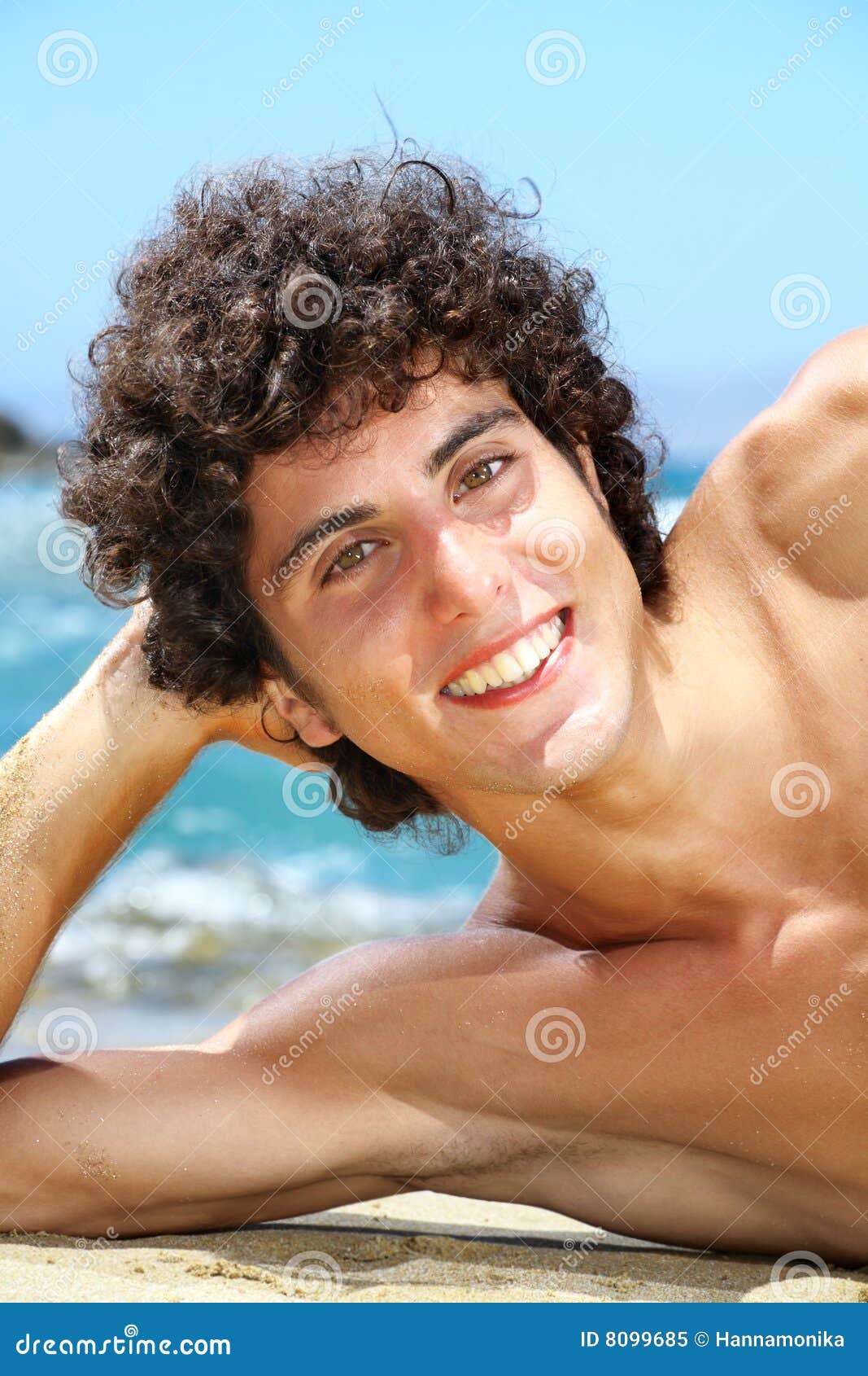 Young man on holidays stock image. Image of resort, blue - 8099685