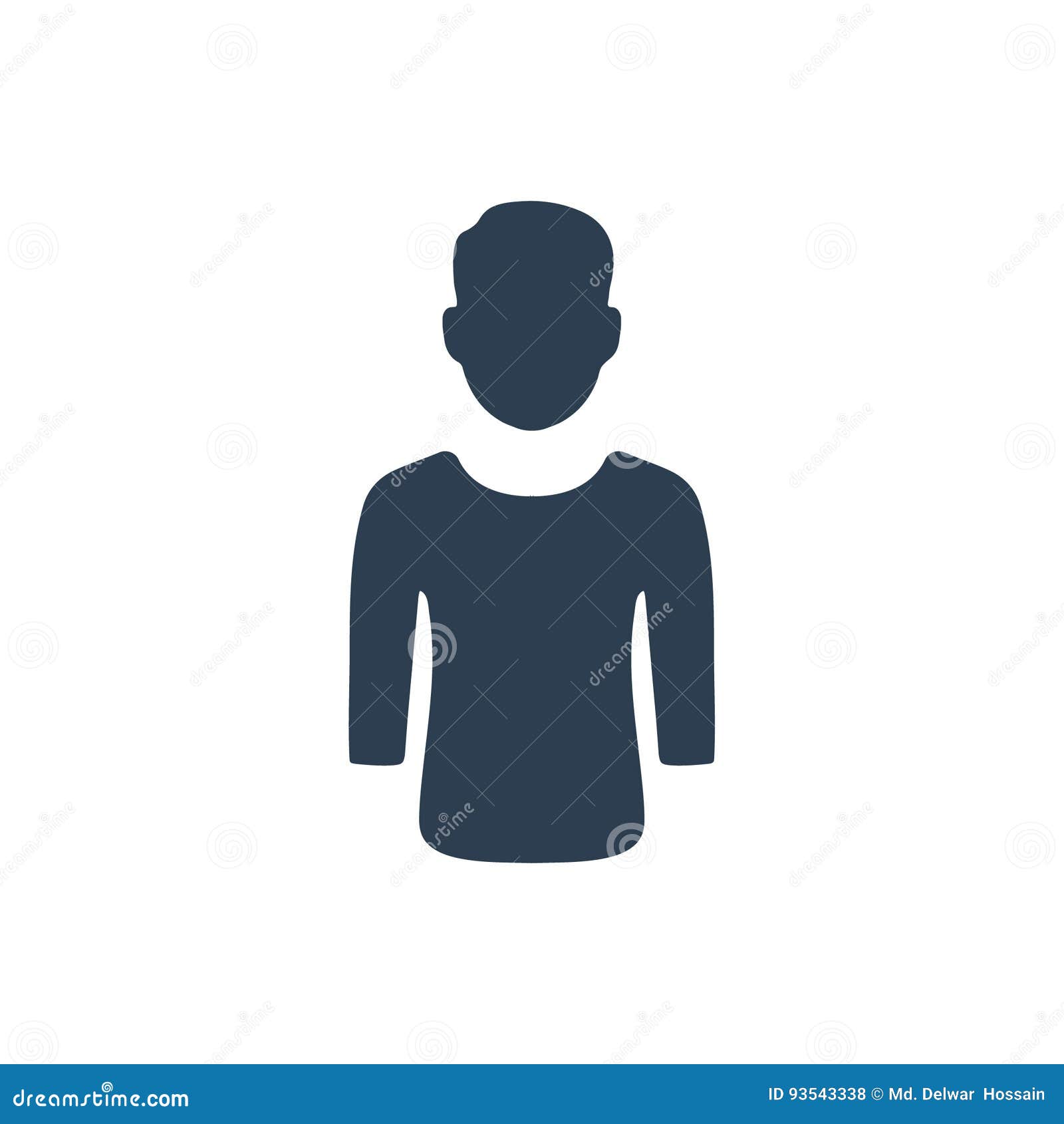 Young Man Icon stock vector. Illustration of person, portrait - 93543338
