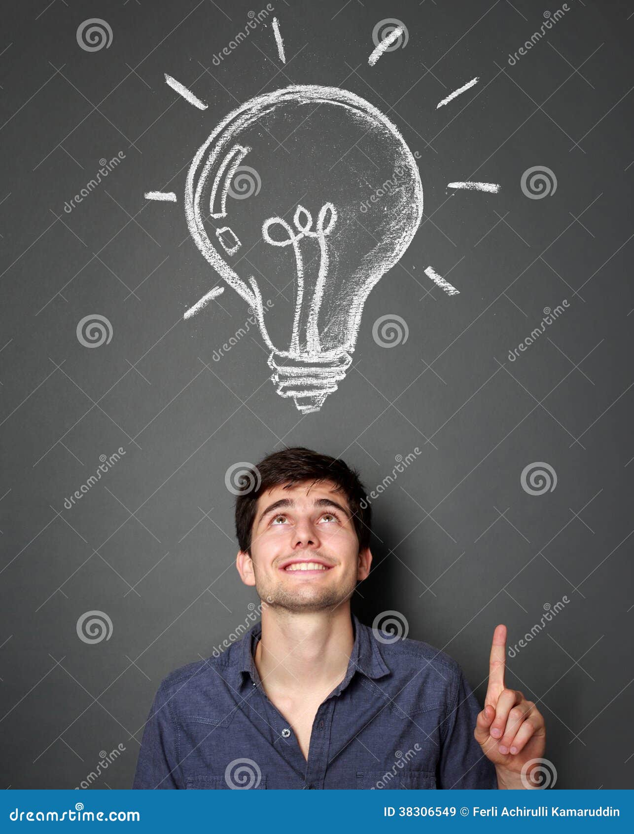 Young man with ideas stock image. Image of confidence - 38306549
