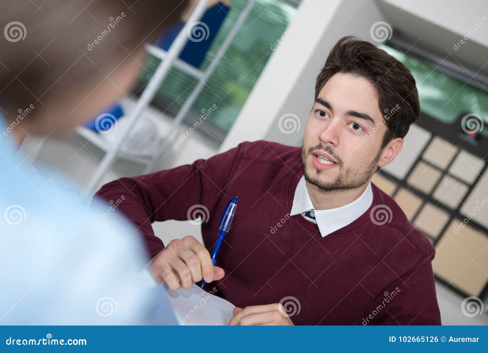 Young man in interview stock photo. Image of people - 102665126