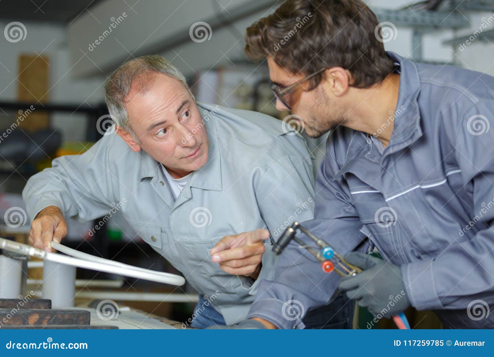 Young Man in Ironworks Training Course Stock Image - Image of ...