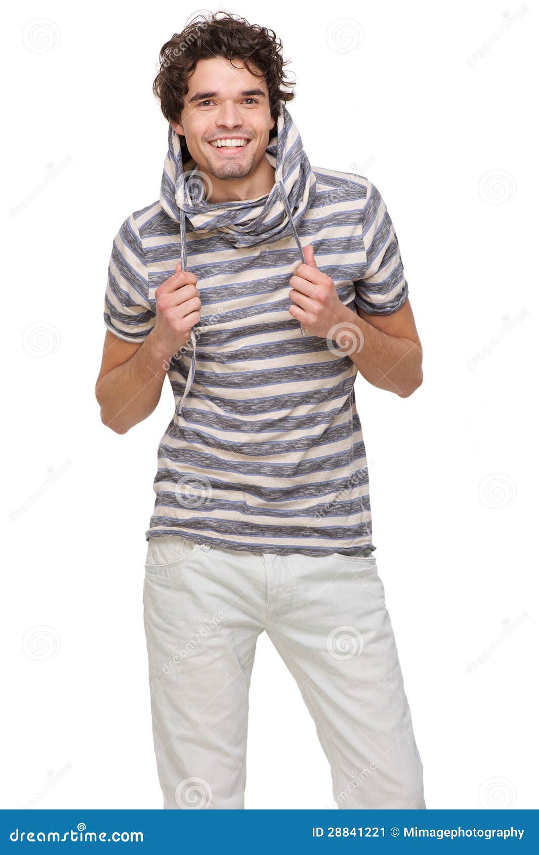 Young Man Isolated on White Background Stock Image - Image of ...