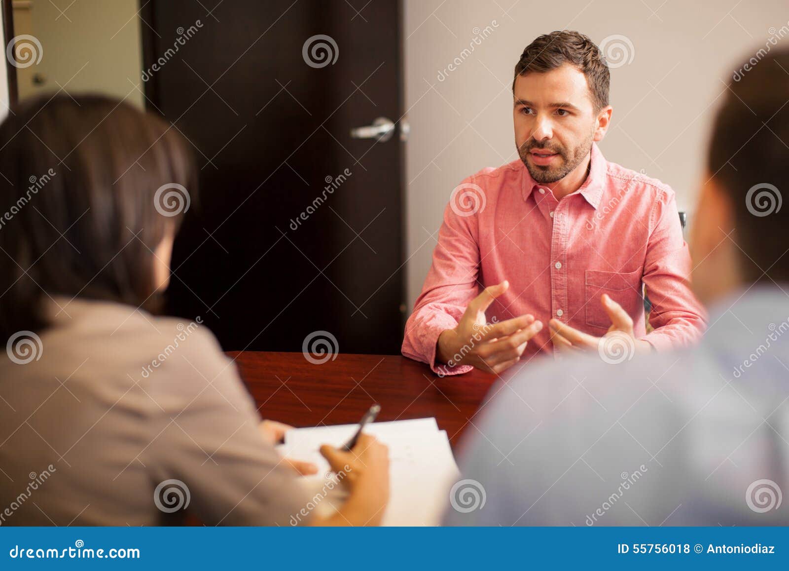 Young Man during a Job Interview Stock Photo - Image of resources, room ...
