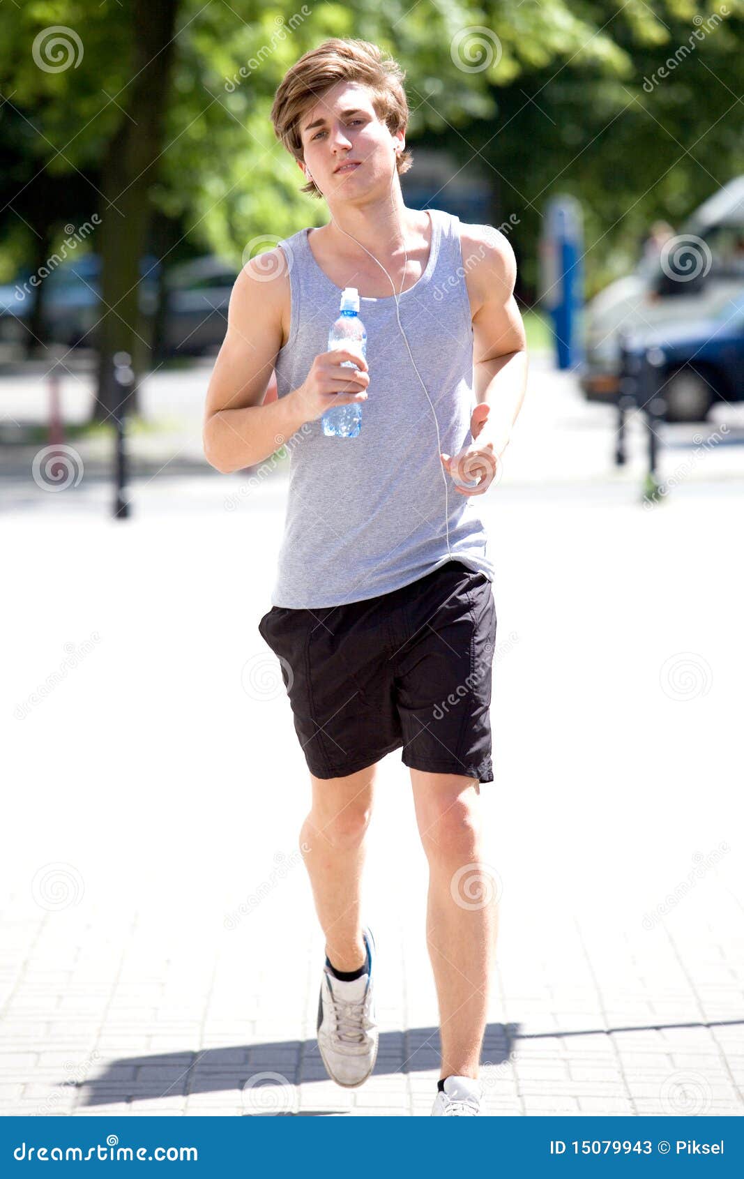 Young man jogging stock image. Image of male, challenge - 15079943