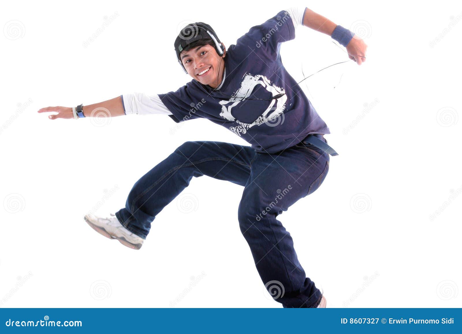 Young man jump stock image. Image of happy, breakdance - 8607327