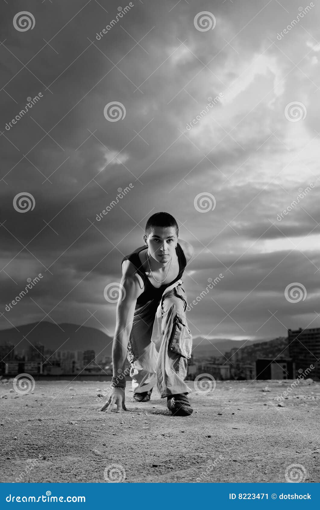 Young Man Jumping in Air Outdoor at Night Stock Image - Image of adult ...