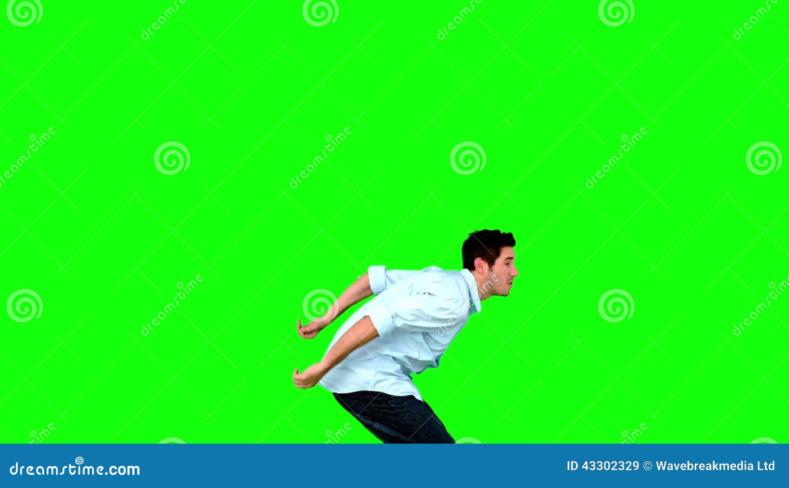 Young Man Jumping on Green Screen Stock Video - Video of isolated, copy ...