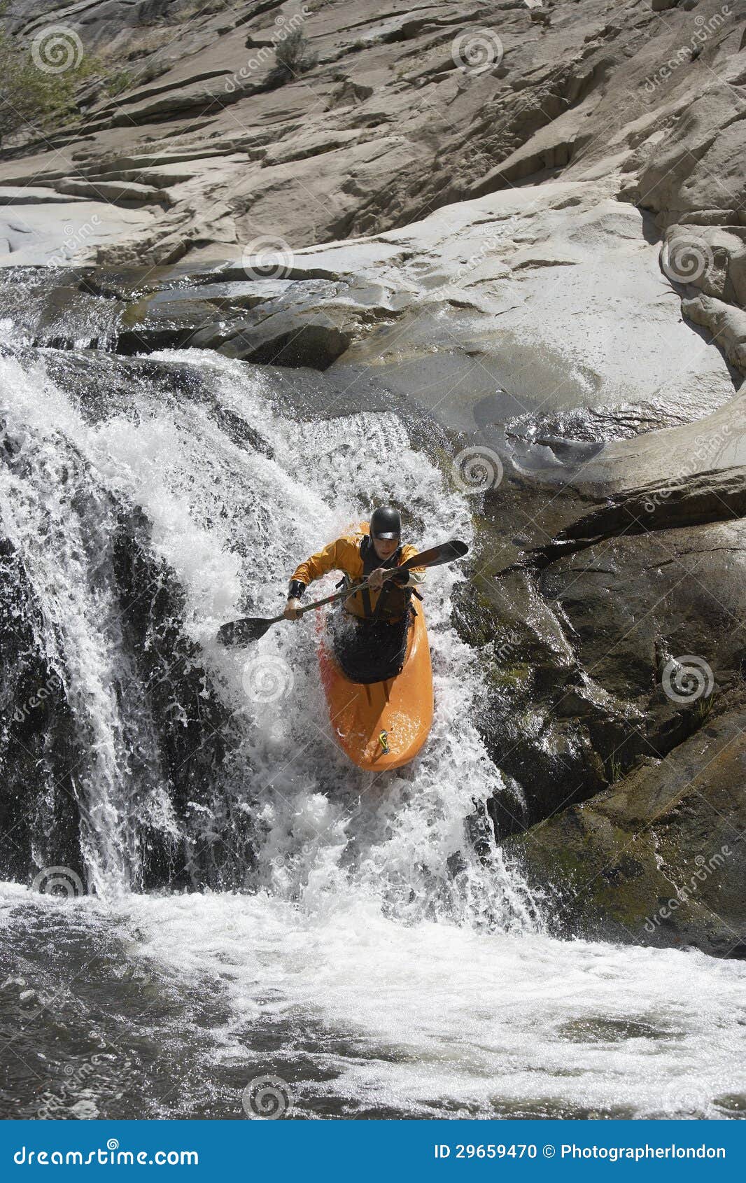 Young Man Kayaking stock photo. Image of kayaking, effort - 29659470