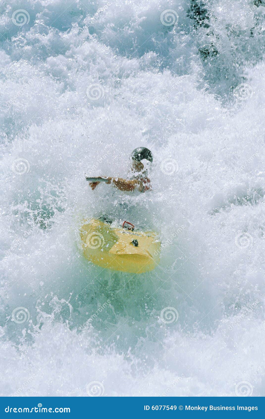 Young Man Kayaking in Rapids Stock Image - Image of water, rapids: 6077549