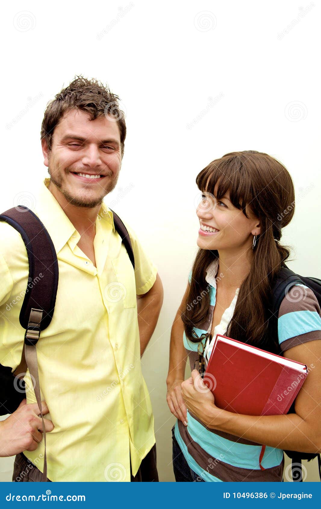 Young man with a knapsack stock photo. Image of looking - 10496386