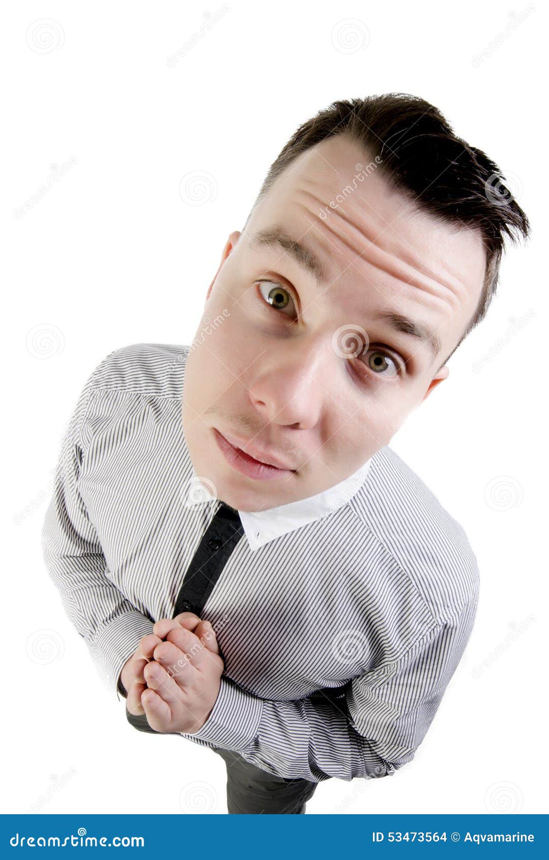 Young Man Kneeling and Looking Pitifully Stock Photo - Image of begging ...