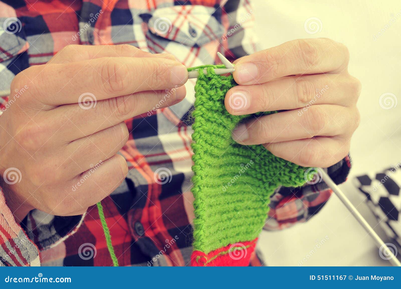 Young man knitting stock image. Image of kniffiti, handcrafting - 51511167
