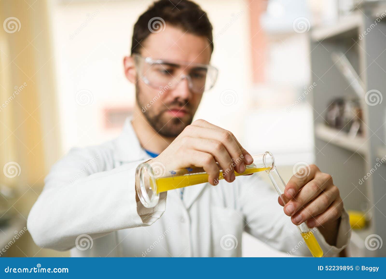 Young man in the lab stock image. Image of liquid, hospital - 52239895