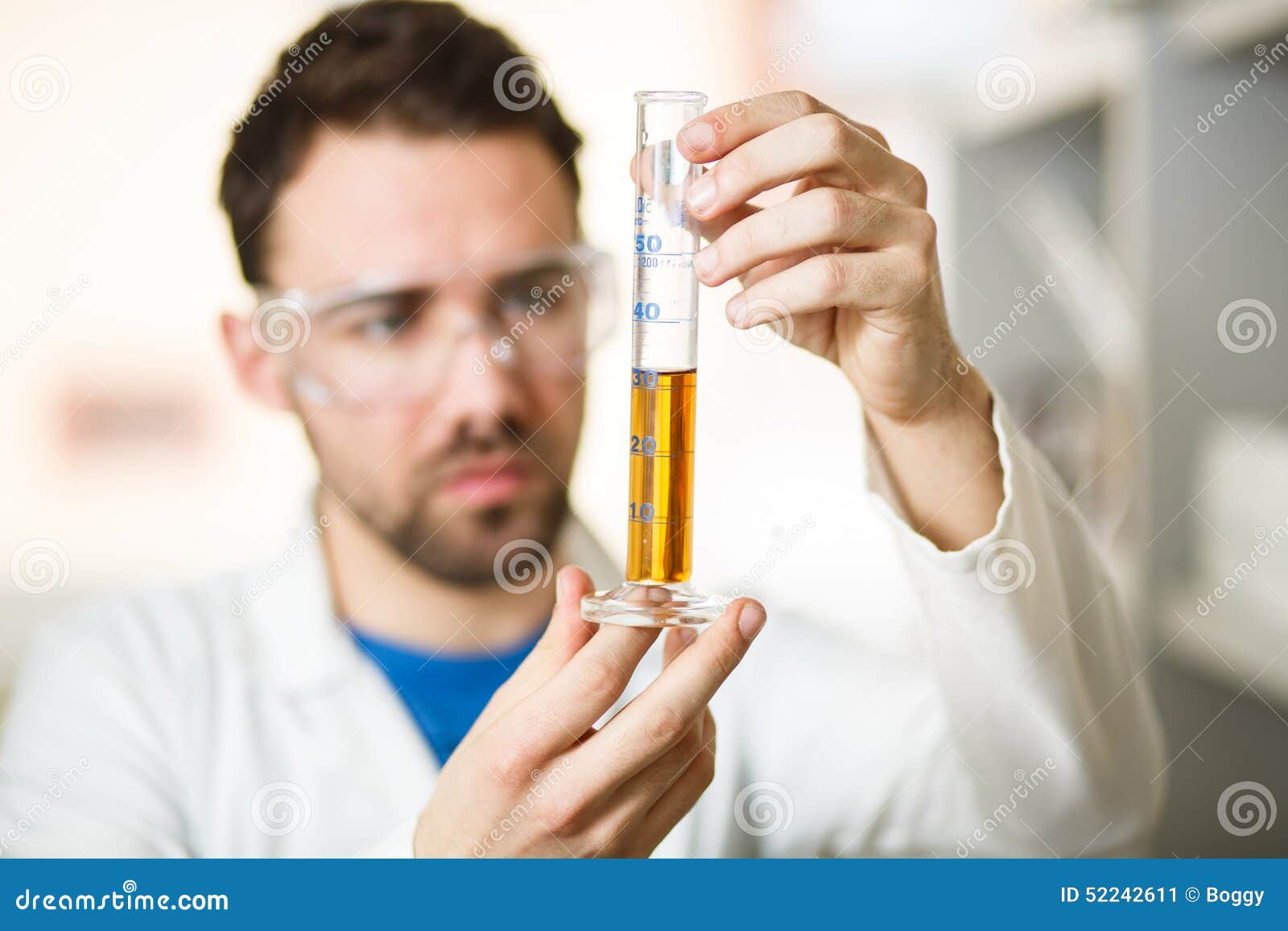 Young man in the lab stock image. Image of chemist, science - 52242611