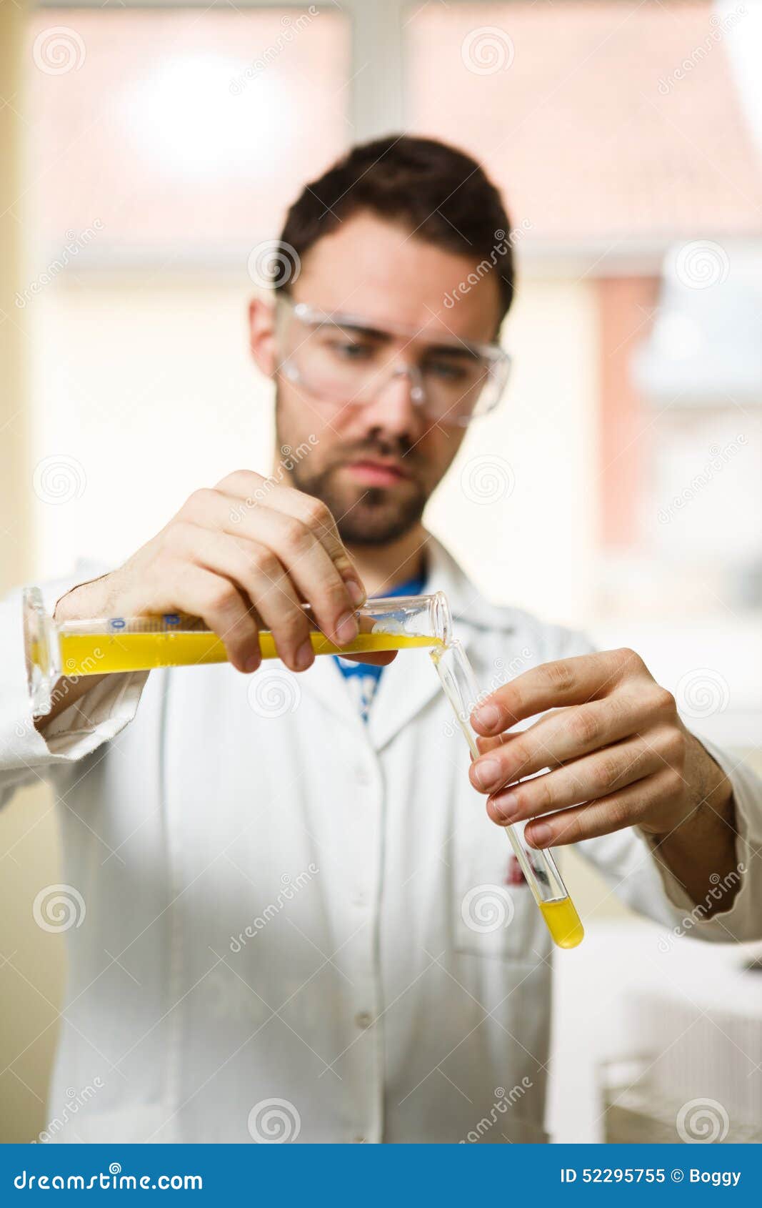 Young man in the lab stock image. Image of biology, analysis - 52295755