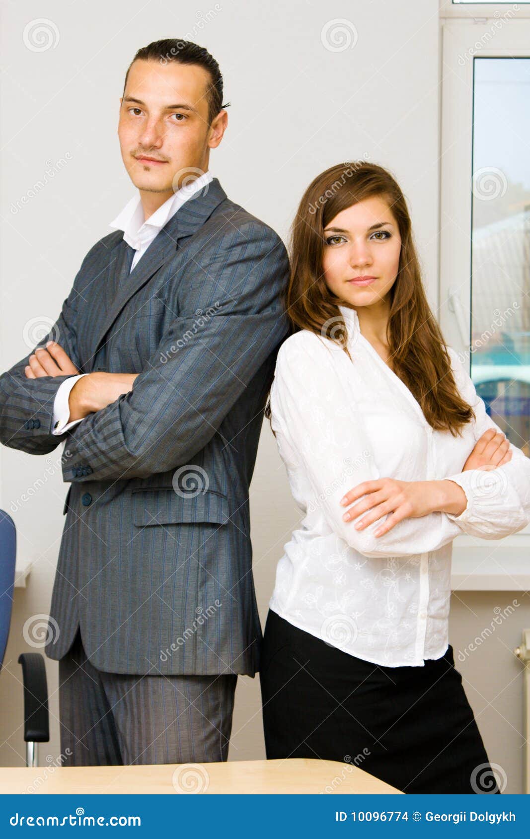 Young Man and Lady in Business Style Stock Photo - Image of couple ...