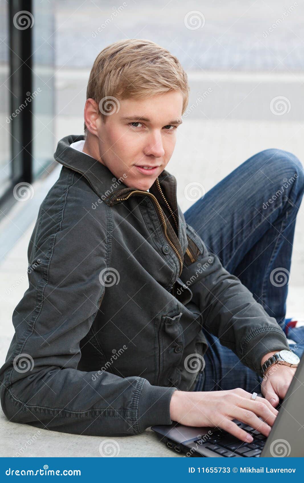 Young man with laptop stock image. Image of vertical - 11655733 Young man with laptop stock image. Image of vertical - 11655733
