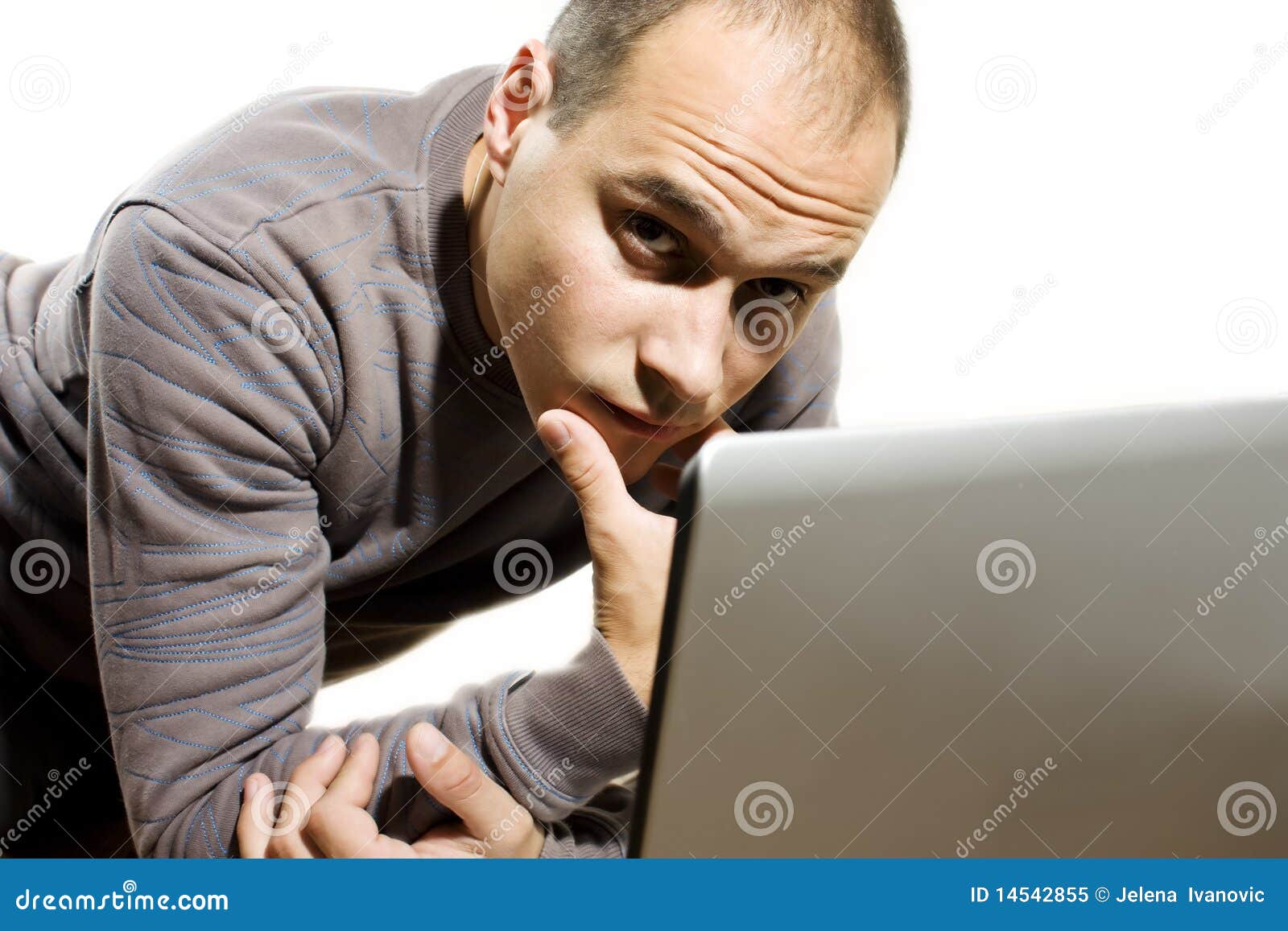 Young man with laptop stock image. Image of happy, executive - 14542855