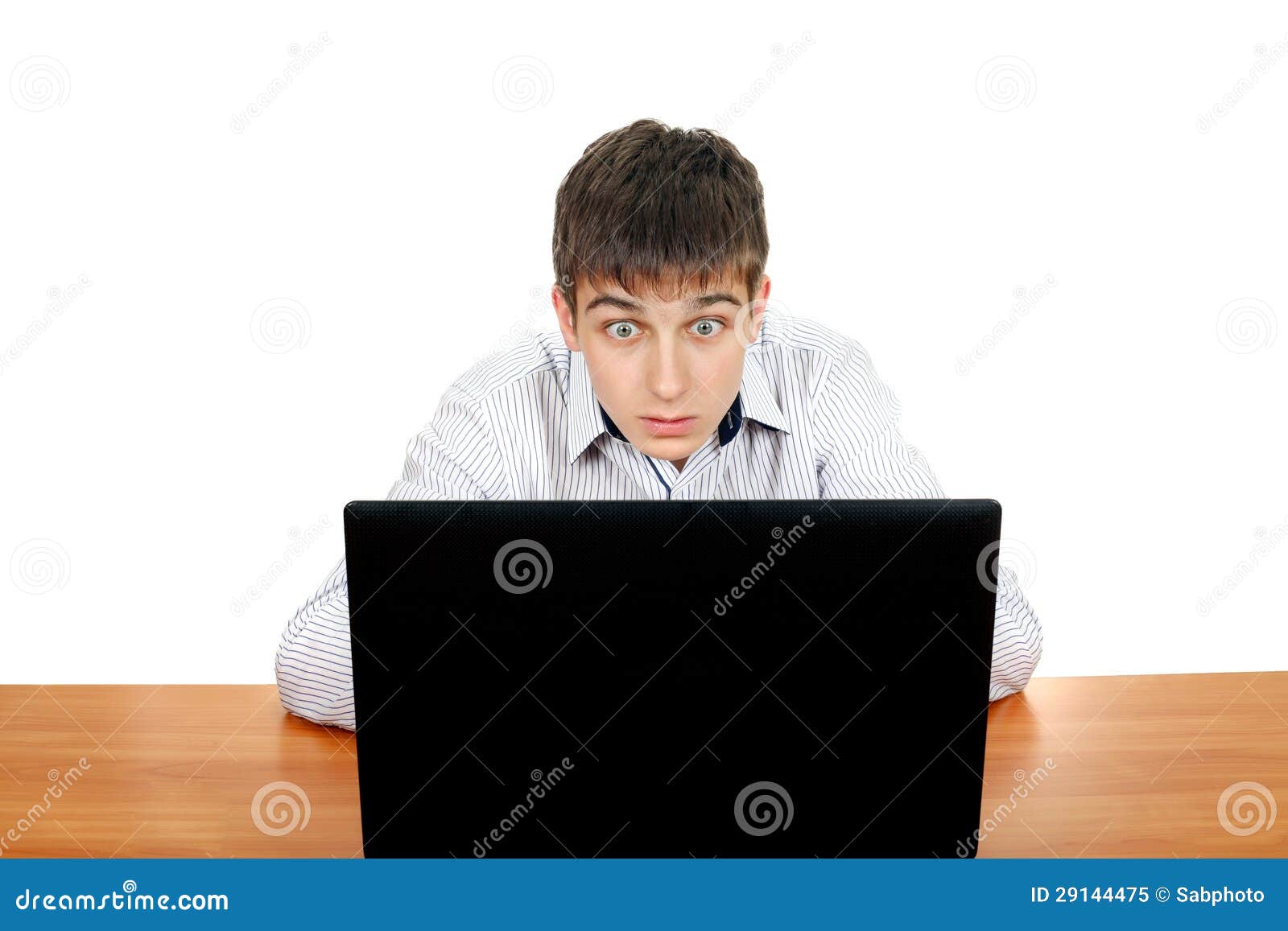 Young Man with Laptop stock image. Image of student, person - 29144475