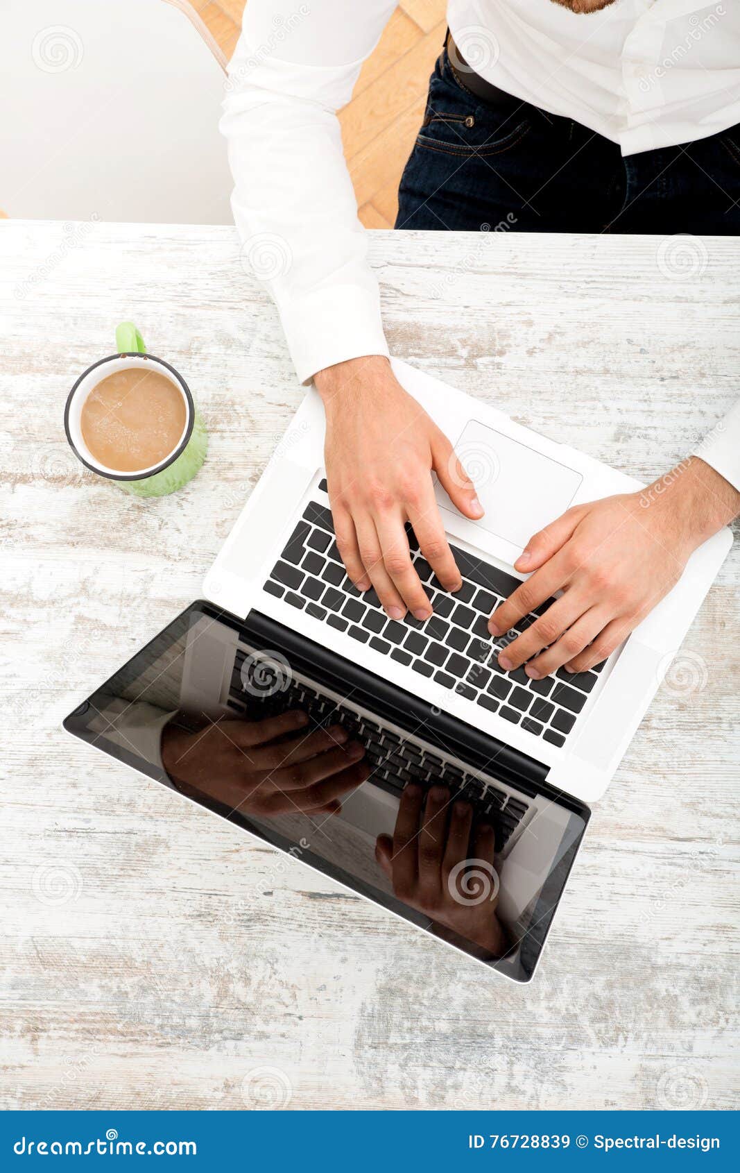 Young Man with a Laptop Computer Stock Image - Image of attractive ...
