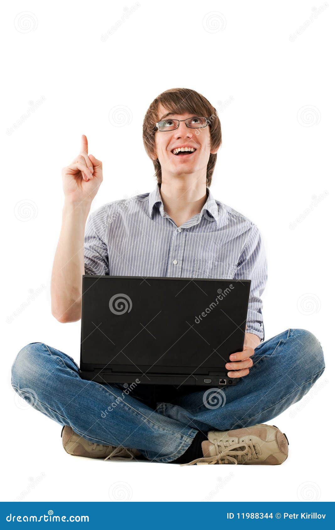 Young Man Laptop. Has Idea! Stock Photo - Image of caucasian, modern ... Young Man Laptop. Has Idea! Stock Photo - Image of caucasian, modern ...