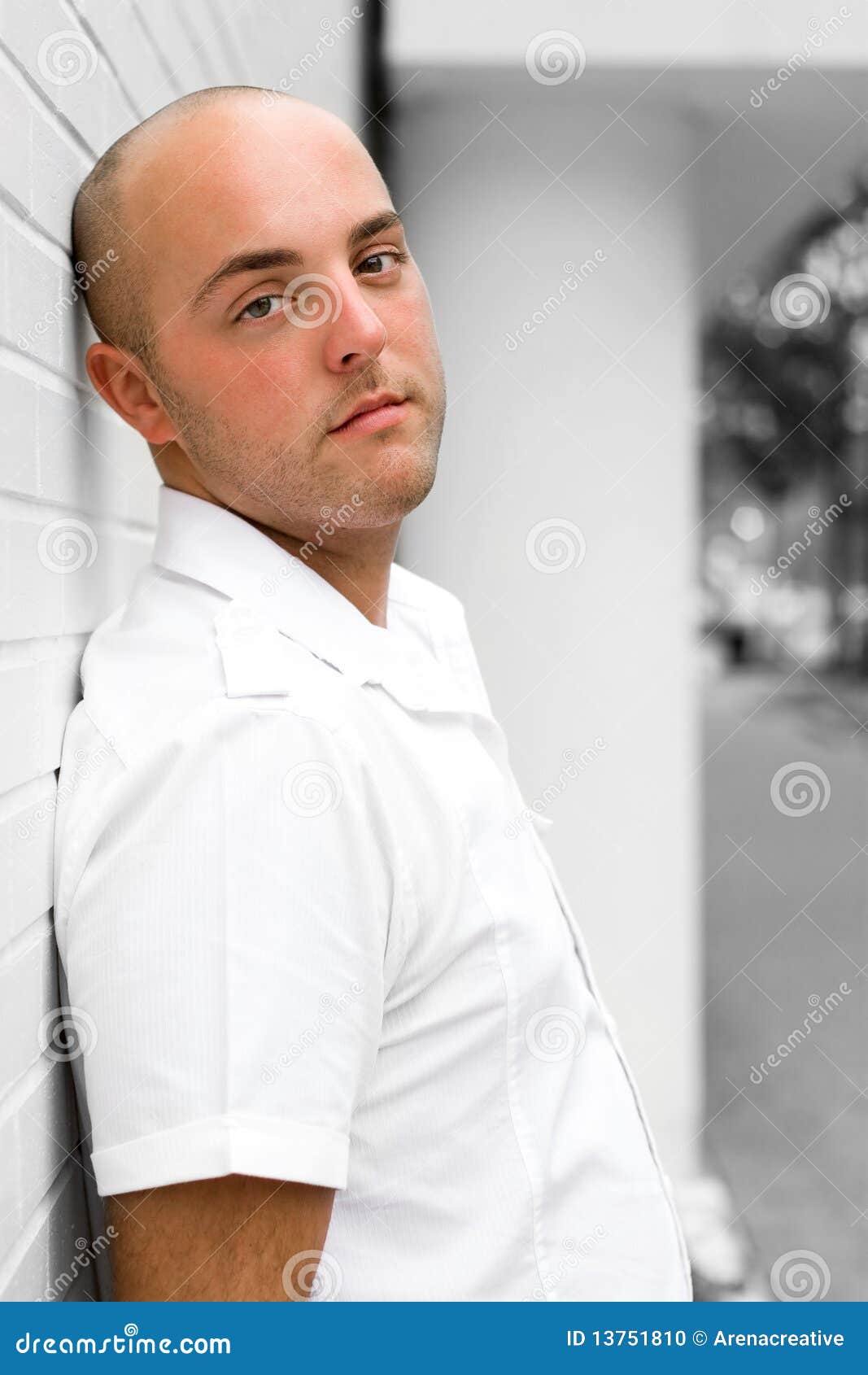 Young Man Leaning stock photo. Image of adult, person - 13751810