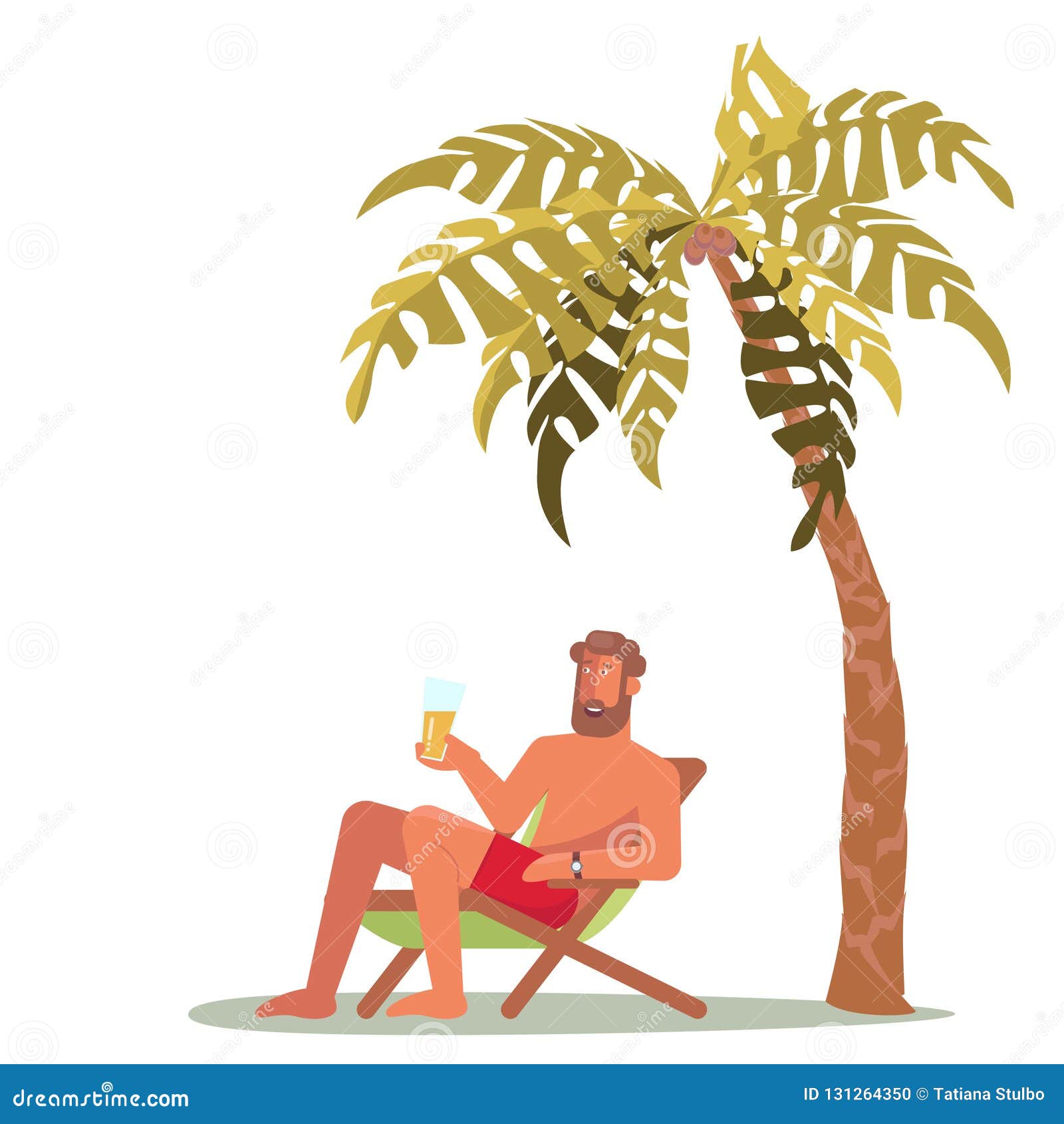 A Young Man Lies on a Lounger Stock Vector - Illustration of leisure ... A Young Man Lies on a Lounger Stock Vector - Illustration of leisure ...