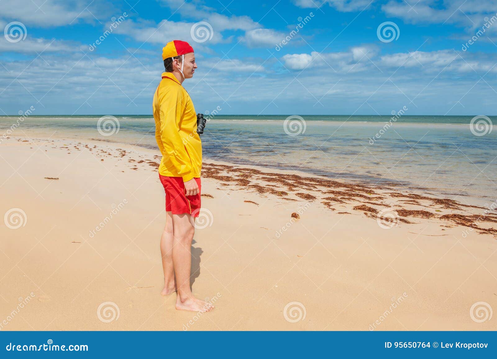 Young man lifesaver stock photo. Image of surf, glass - 95650764