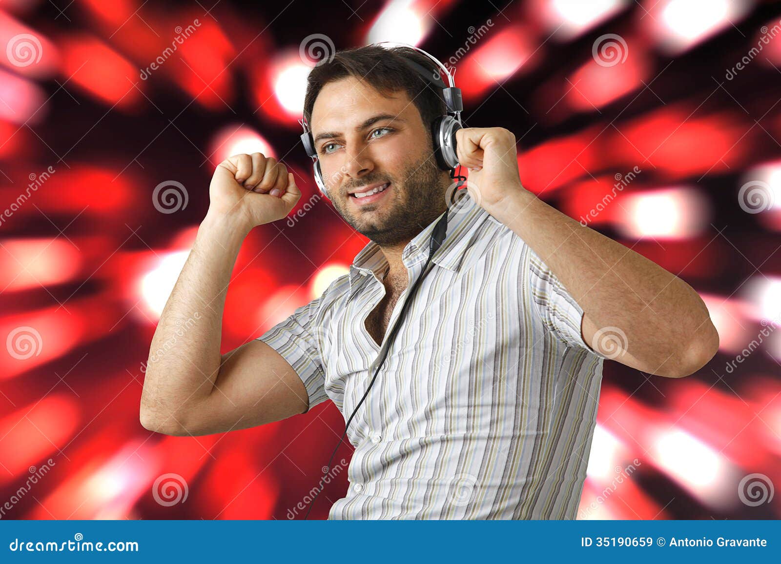Young Man Listening To Music Stock Image - Image of recreation ...