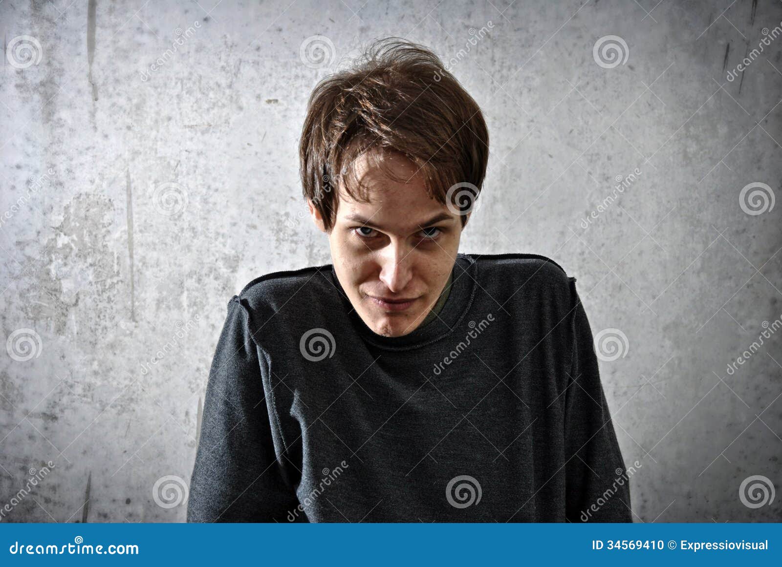 Young Man with a Look of Evil Stock Photo - Image of culture, scary ...