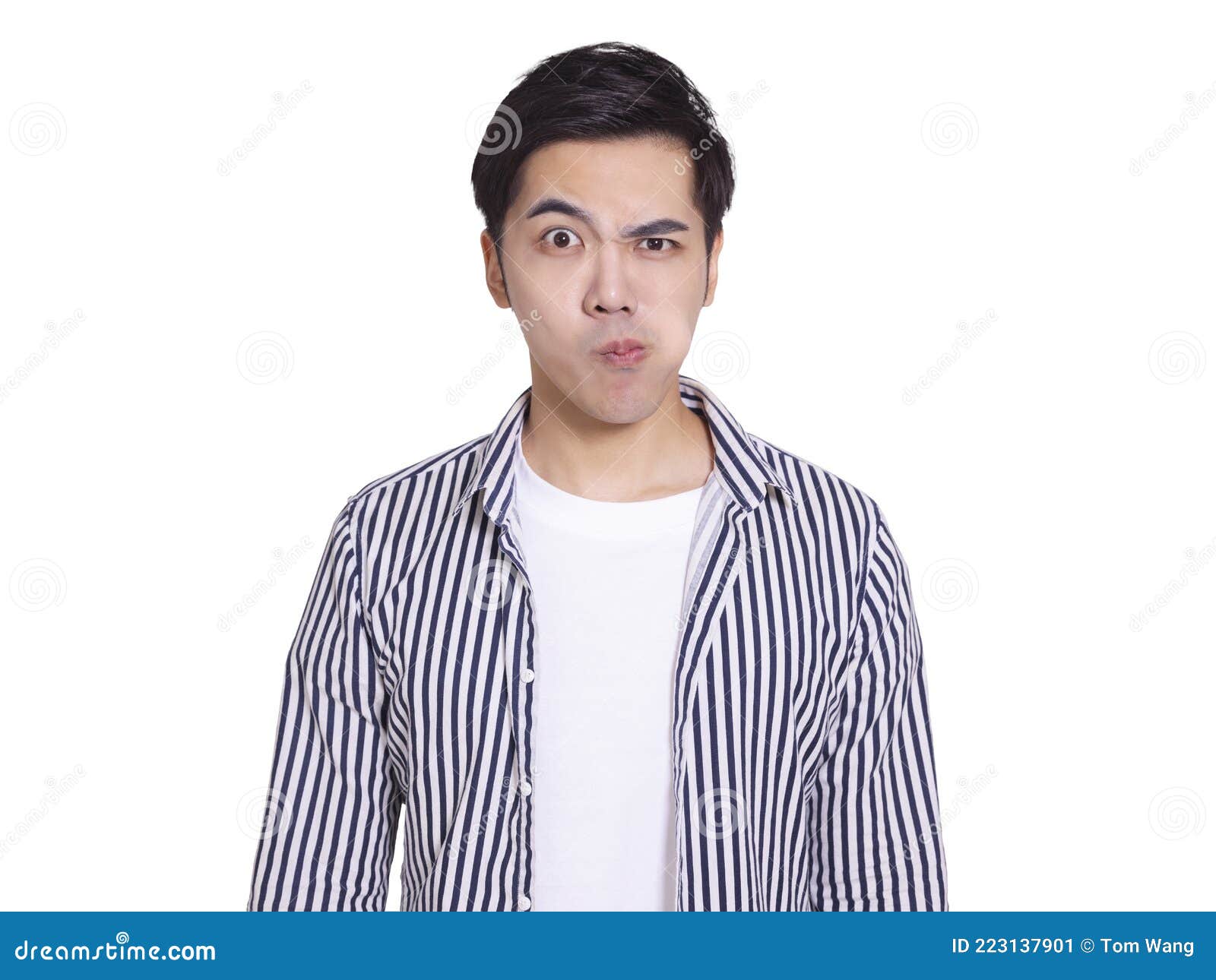 Young Man Looked at the Camera and Make Playful Expression Stock Image ...