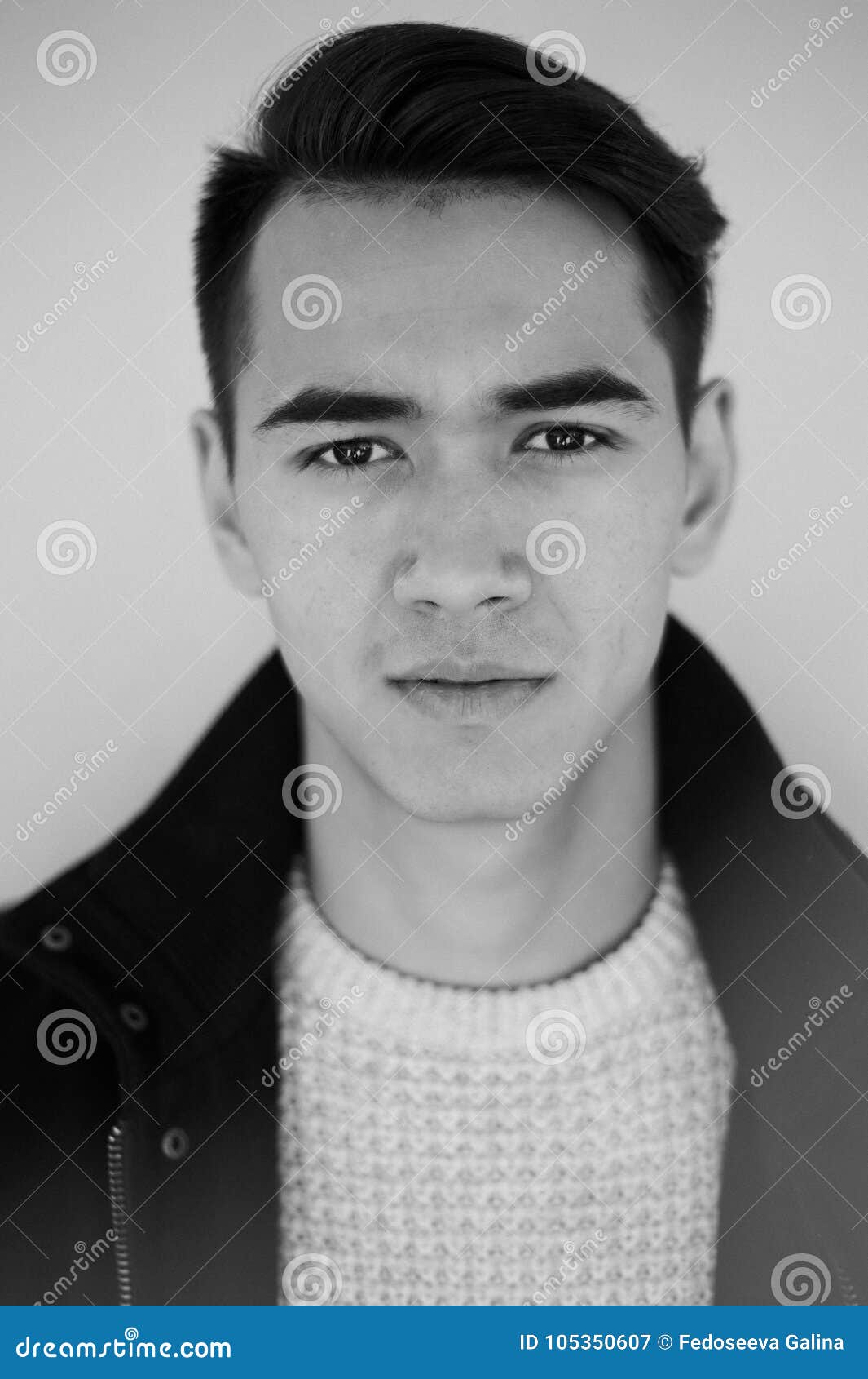 Young Man Looking into the Camera ,open Look. . Model Posing Stock ...