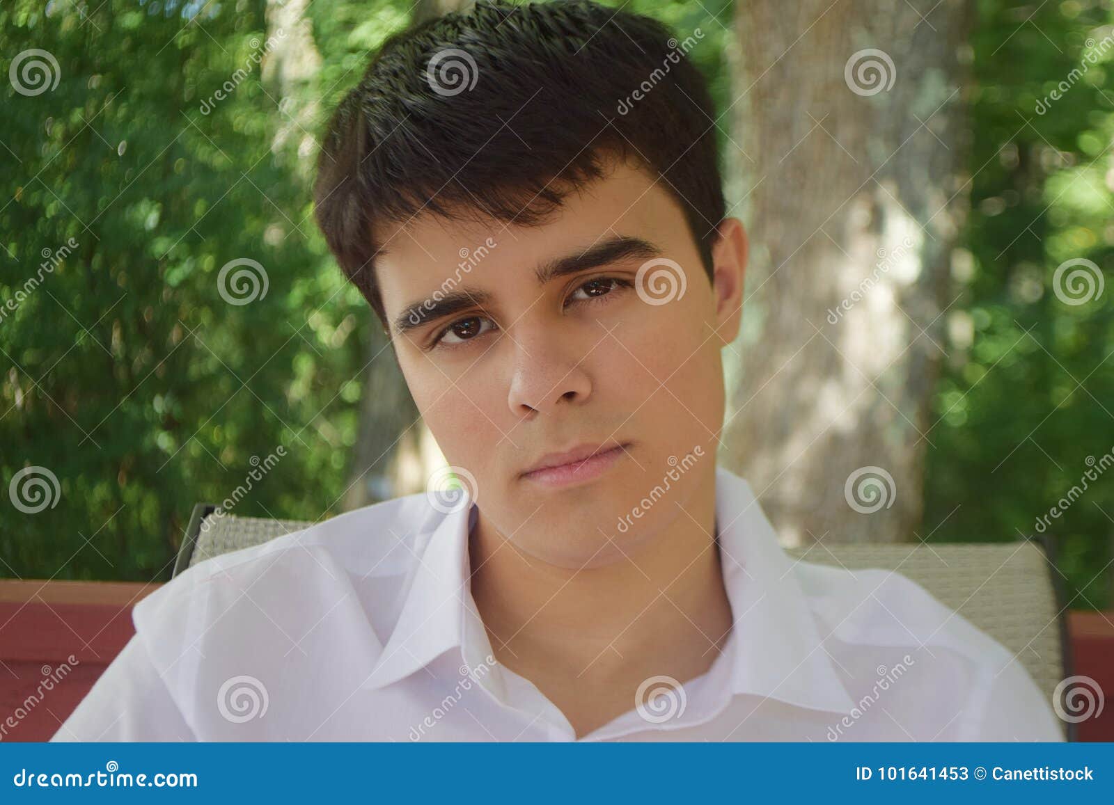 A Sweet Boy is Looking at the Camera with a Question in His Mind. Stock ...