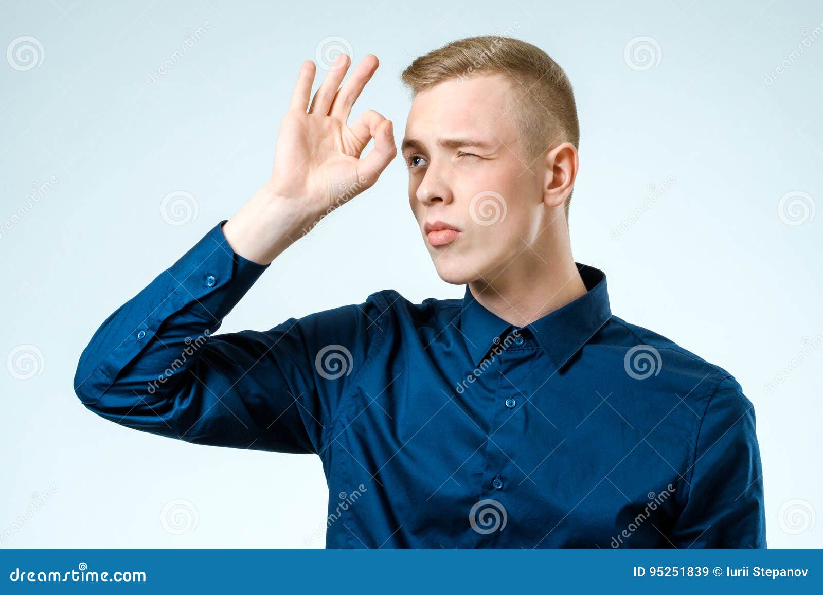 Young Man Looking Far Away on White Stock Image - Image of model ...