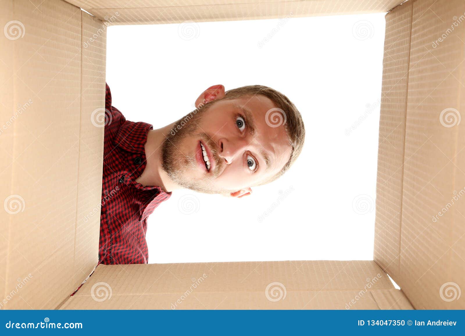Young man stock photo. Image of emotion, package, home - 134047350