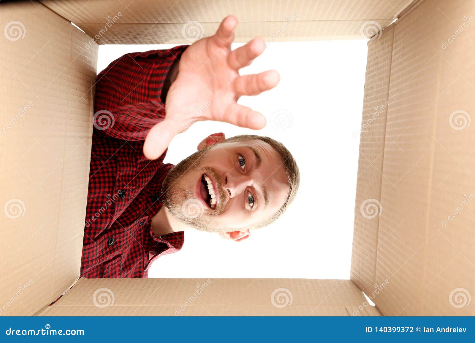 Young man stock photo. Image of beautiful, order, packaging - 140399372