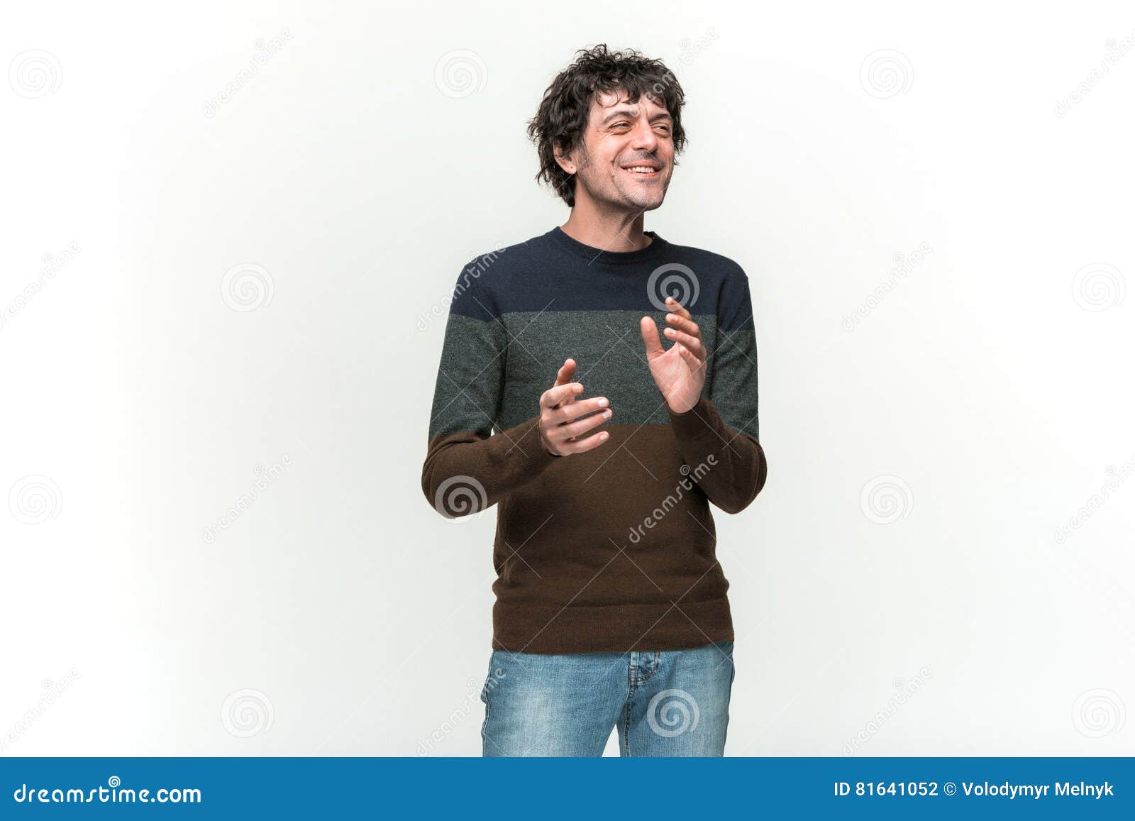 The Young Man Looking on Right Stock Photo - Image of happiness, single ...