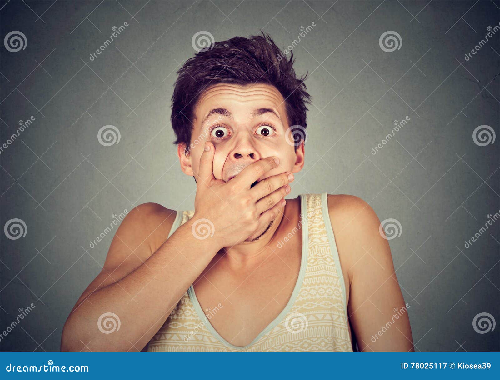 Young Man Looking Shocked Scared Stock Image - Image of danger, emotion ...