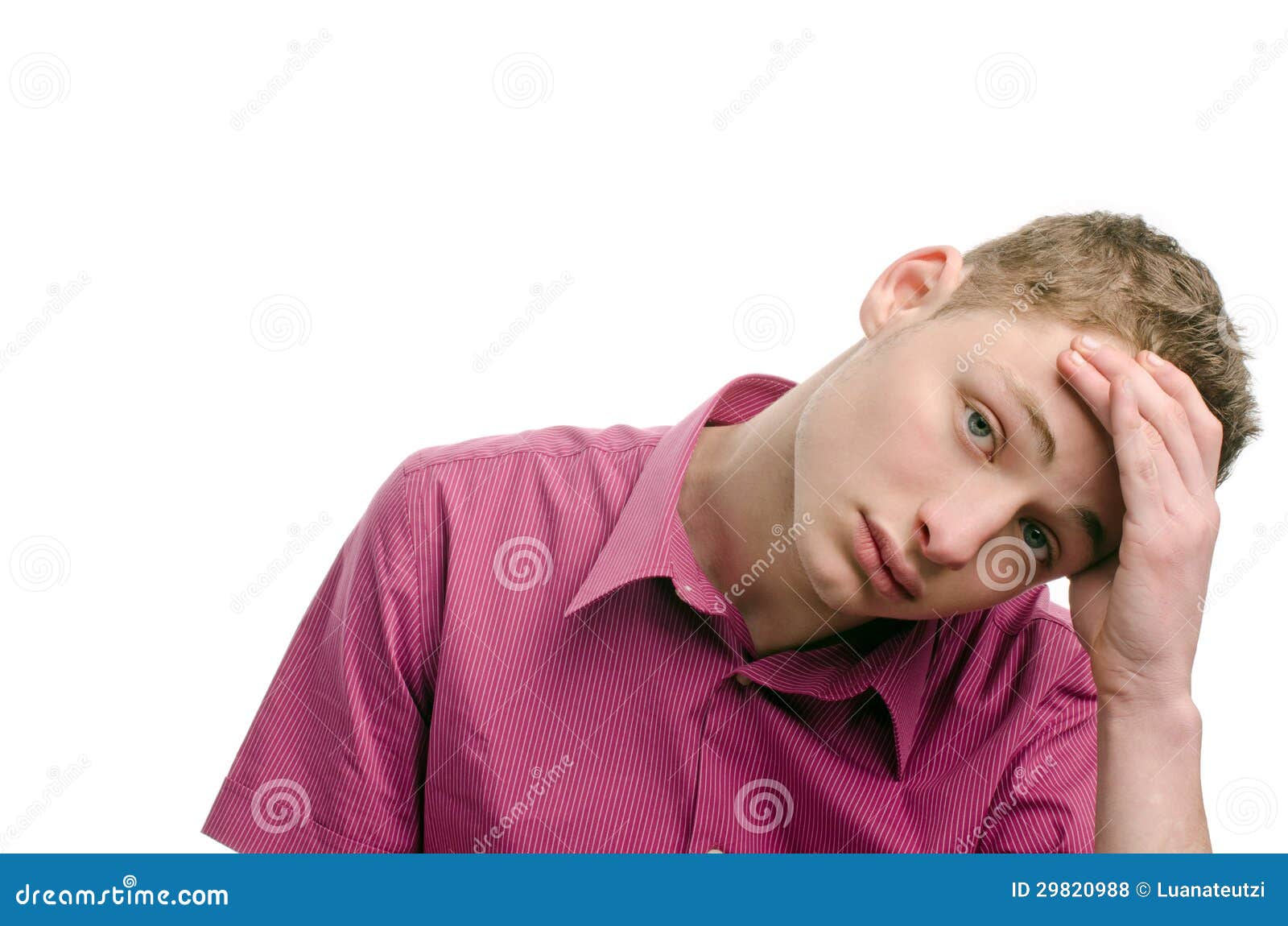 Not happy, tired, bored... stock photo. Image of emotion - 29820988